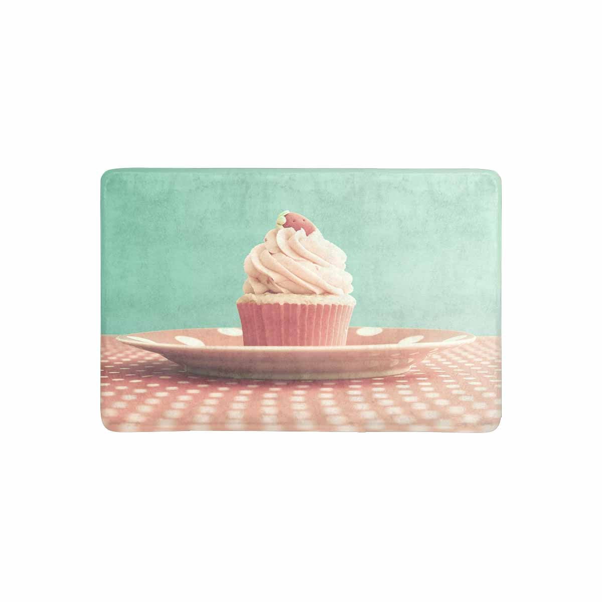 MKHERT Vintage Retro Sweet Cupcake on Cute Dots Table Doormat Rug Home ...
