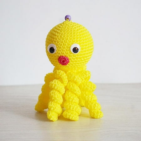 Venalisa Yarn Doll Octopus Crocheted Octopus Cartoon Knitted Doll ...
