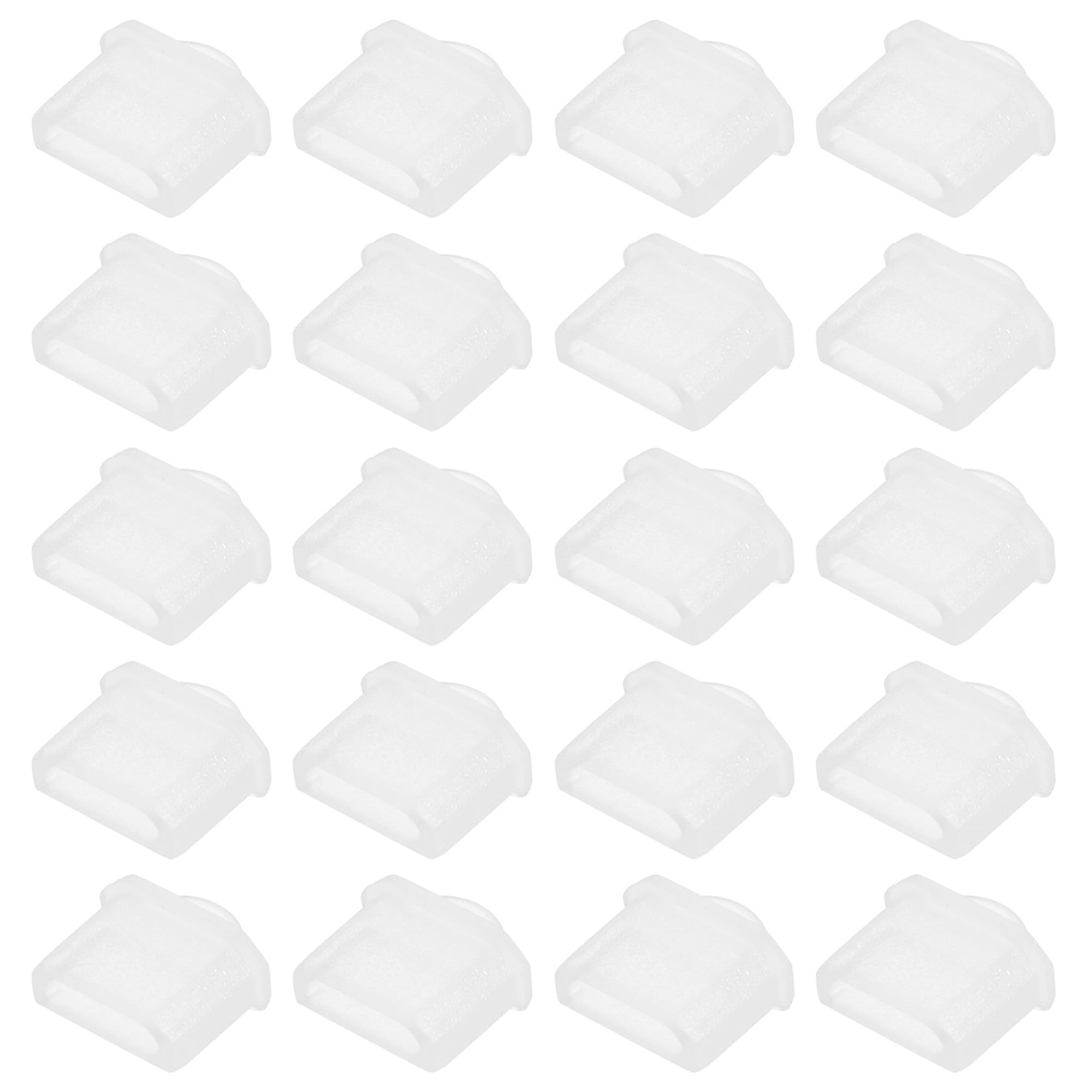 Silicone Micro Male Port Anti-Dust Stopper Cap Cover Transparent 20PCS ...