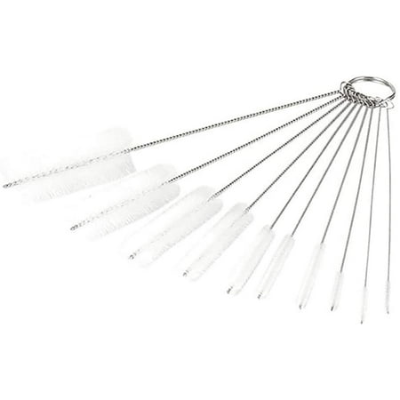 10Pcs Nylon Cleaning Brush Set Spray Test Tube Bottle Straw Washing ...