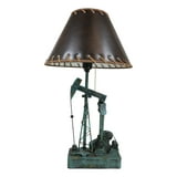 Rustic Western Nodding Donkey Pumpjack Oil Derrick Rig Sculptural Table ...