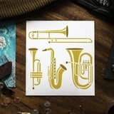 1pc Wind Instrument Stencil 30x30cm Reusable Saxophone Trumpet Tuba ...