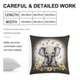Cushion Case Yellow And Gray Elephant Decorations Pillow Covers 20"x20 ...
