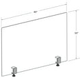 Azar Displays 179756-187 30" x 40" Acrylic Protective Shield with Metal ...