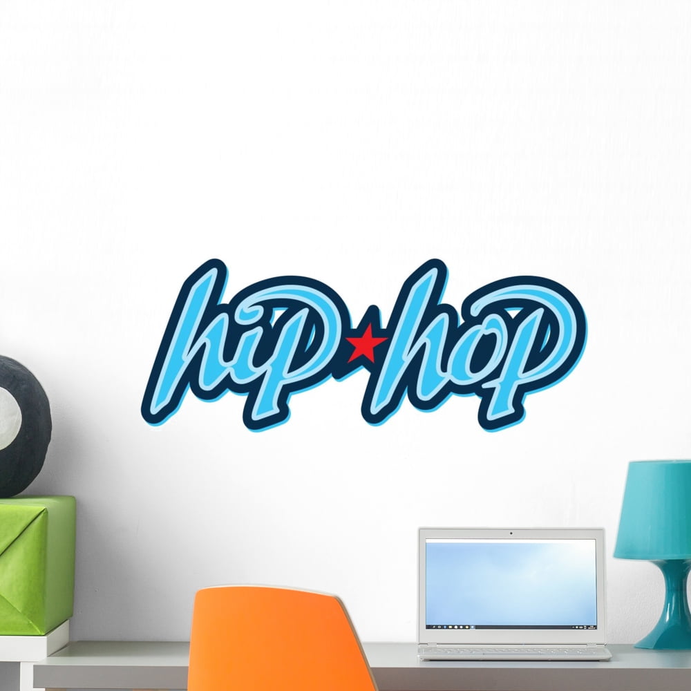 Blue Hip-hop Lettering Graffiti Wall Decal Wallmonkeys Peel and Stick ...