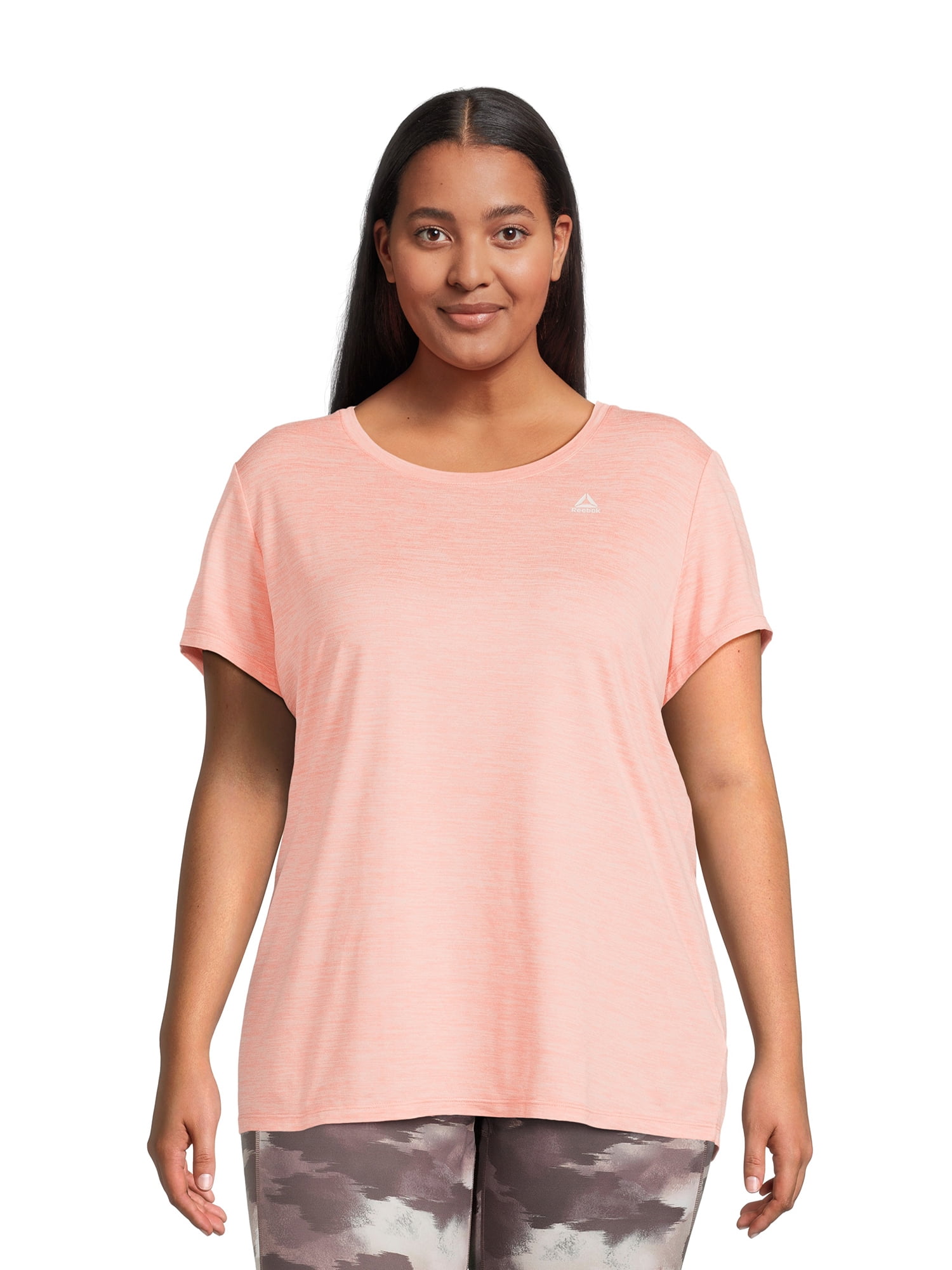 Reebok Women's Plus Size Legacy Performance Top with Short Sleeves ...