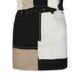 Idoravan Womens Basic Versatile Skirt Clearance Stretch Tight Fitting Hip Stitching Color Block