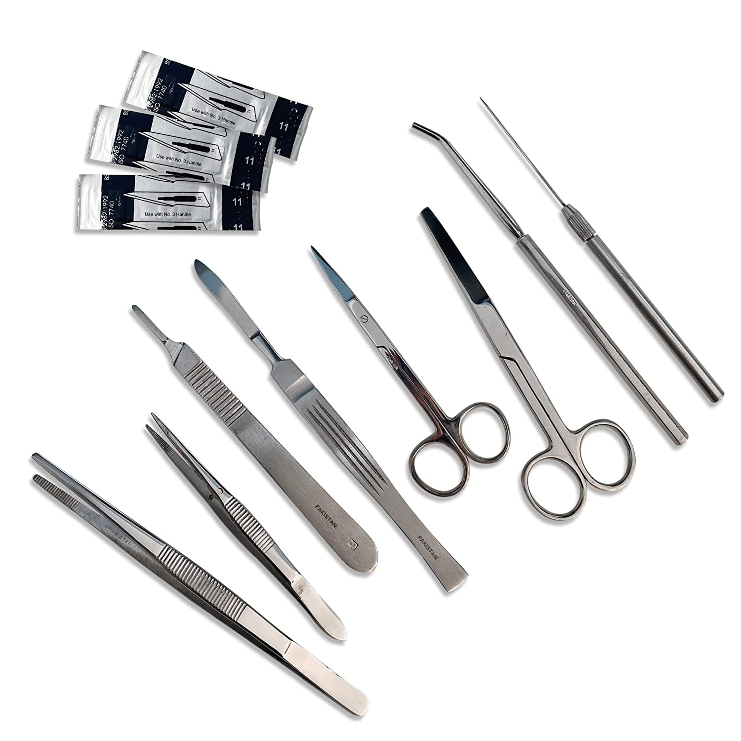 9 Pcs Dissection Kit Set - Introductory Level - Stainless Steel ...