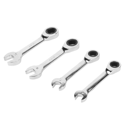 Short Ratcheting Wrench Set,4pcs Short Ratcheting Wrench Short Wrench ...