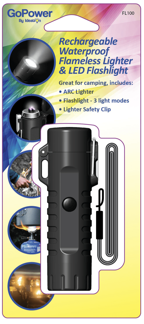 GoPower Go Series Rechargeable Waterproof Flameless Lighter & LED ...