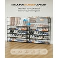Riousery 6 Tier Shoe Rack, 38.4 Inch, Holds 35 Pairs, Black Non-woven ...