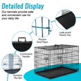 30 inch Dog Crate Dog Kennel Cage with Double Door Folding Metal Wire ...