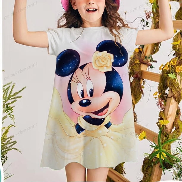 Vestido de Minnie Mouse de Disney, vestidos infantiles elegantes para ...