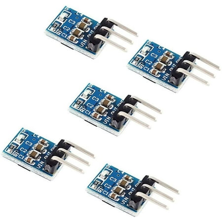 Buck Converter, 5PCS AMS1117-3.3V Voltage Regulator DC to DC Step-Down Power Supply Module 3 ...