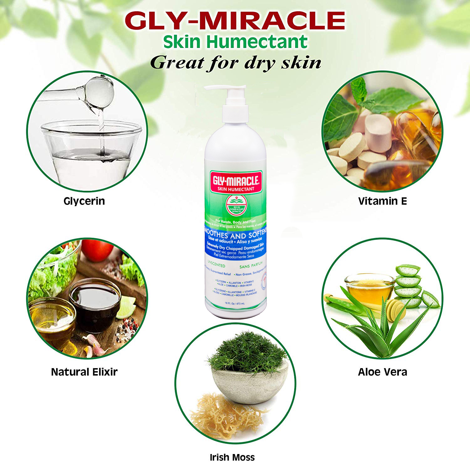 Unscented GLY MIRACLE Skin Humectant - Deep Moisturizer for Eczema ...