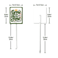 Eveokoki Garden Signs Grow With The Flow Sign with Stake Outdoor ...