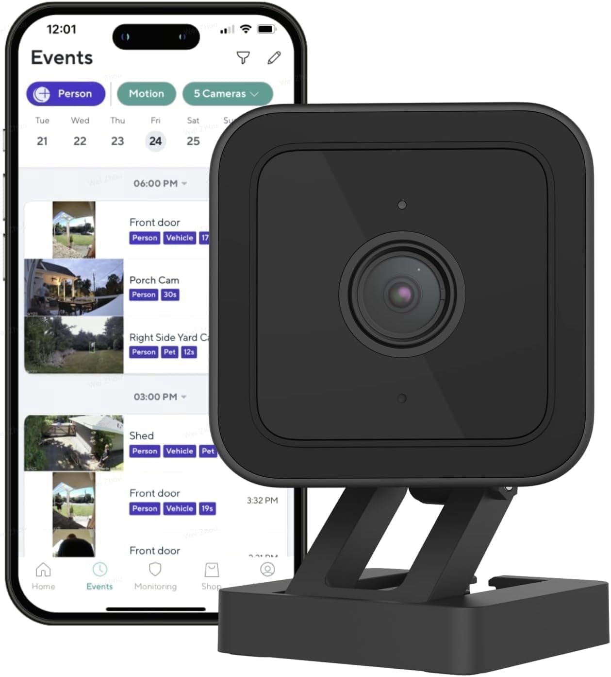 Restored Wyze Cam V3 Smart Home Security Camera, Indoor/Outdoor Use ...