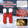 17 Pieces Happy Holidays Yard Signs with Stakes Large Christmas Red ...