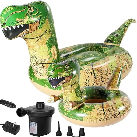 Giant 118" Inflatable Pool Float, Dinosaur Floaties Large T-Rex Floaty ...