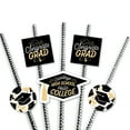 Big Dot of Happiness Hello College Graduation Paper Straw Decor - Party ...