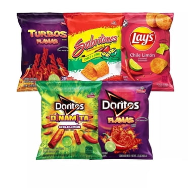 Sabritas Mexican Chips Variety Pack, 5 Bags, Spicy, Corn and Tortilla ...