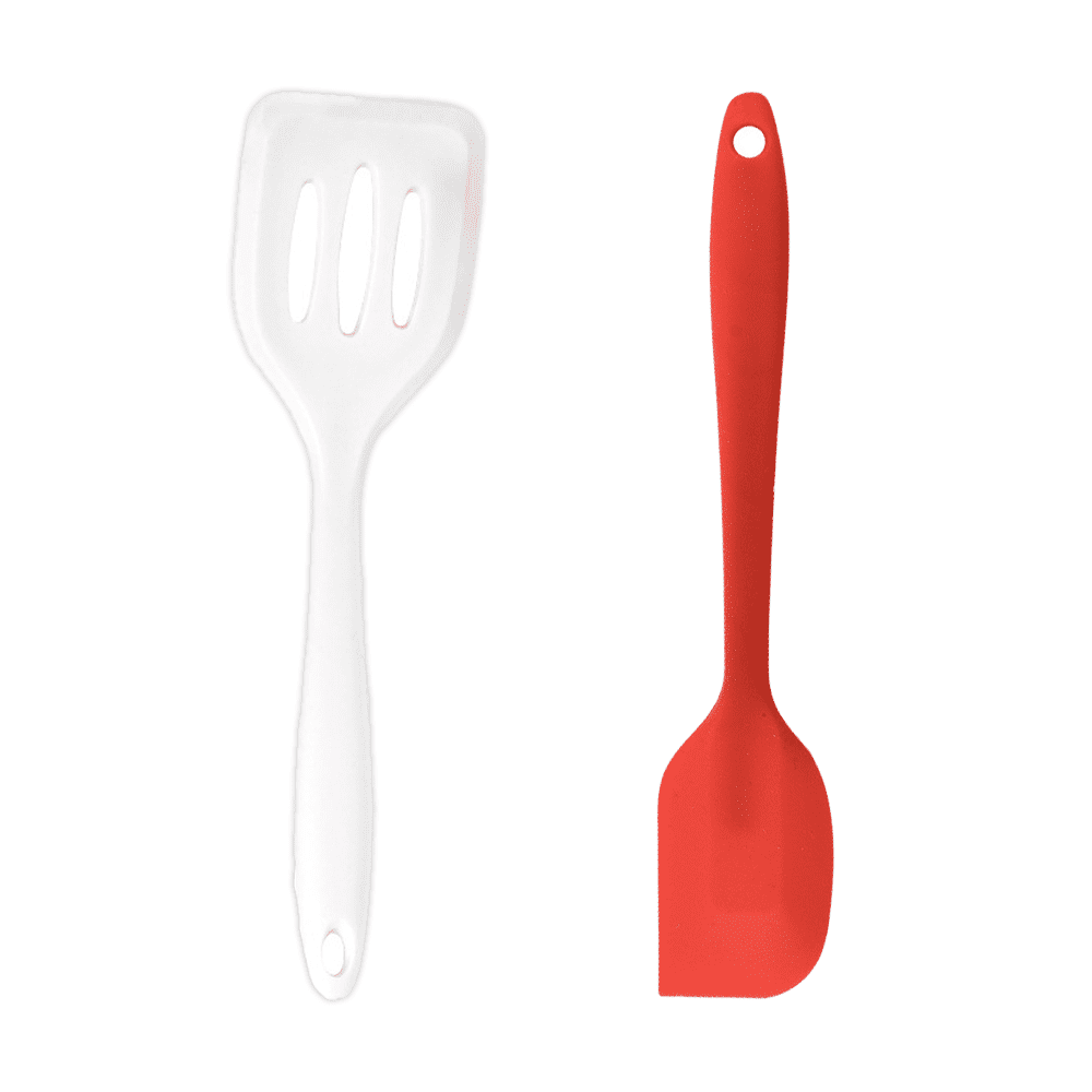 2 Piece Mini Kitchen Utensil Set- Silicone Kitchen Tools with Spatulas ...