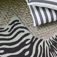 The Rug Market 25255E ZEBRA BROWN SHAPED AREA RUG Brown-cream 8X10 ...