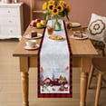 Christmas Table Runner 72 Inches, Snowman Gnomes Cardinal Red Truck ...