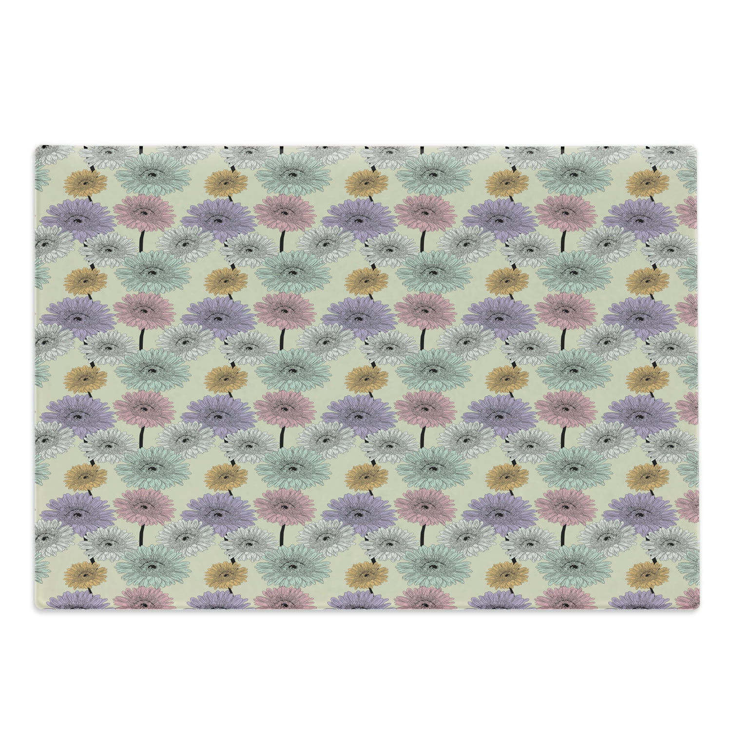 Colorful Cutting Board, Gerbera Daisy Arrangement with Vintage ...
