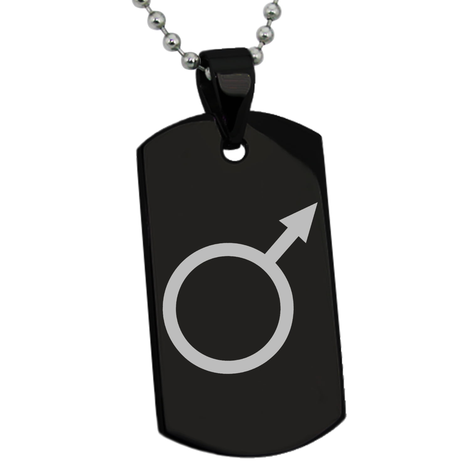 Stainless Steel Solar System Planetary Mars Engraved Dog Tag Pendant ...