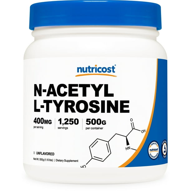 Nutricost N-Acetyl L-Tyrosine (NALT) Powder 500 Grams - Non-GMO ...