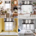 Kitchen Cafe Valance Curtain for Small Windows,Black Bear Forest Tree ...