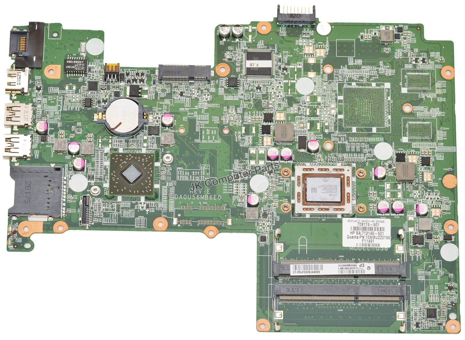 HP Pavillion Sleekbook 15-B Motherboard AMD A6-4455M 2.1GHz CPU 709174 ...