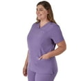 Hanes Women's Comfort Fit Short Sleeve Ribbed Back Panel V-Neck Scrub ...