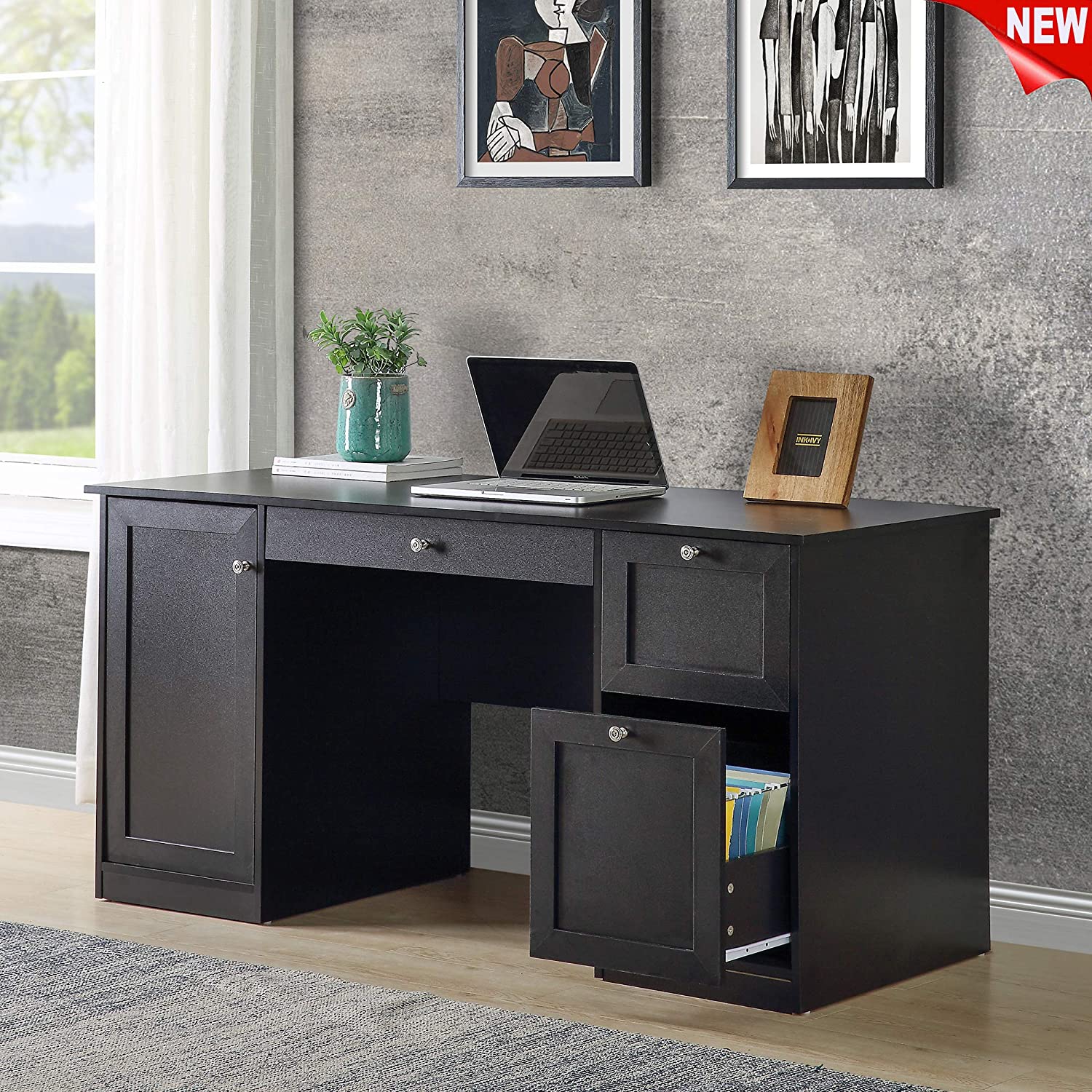 Computer Table With Keyboard Drawer Middlebrook Designs 48 inch White