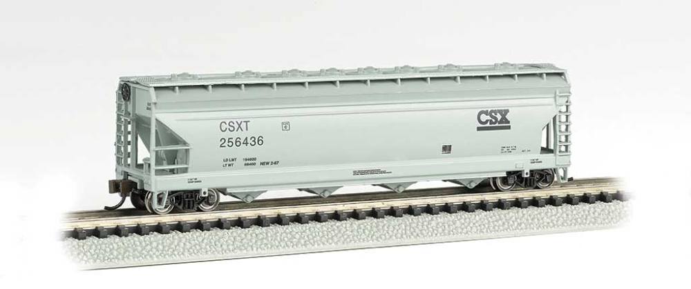 Bachmann-ACF 4-Bay Center-Flow Covered Hopper - Ready to Run - Silver ...