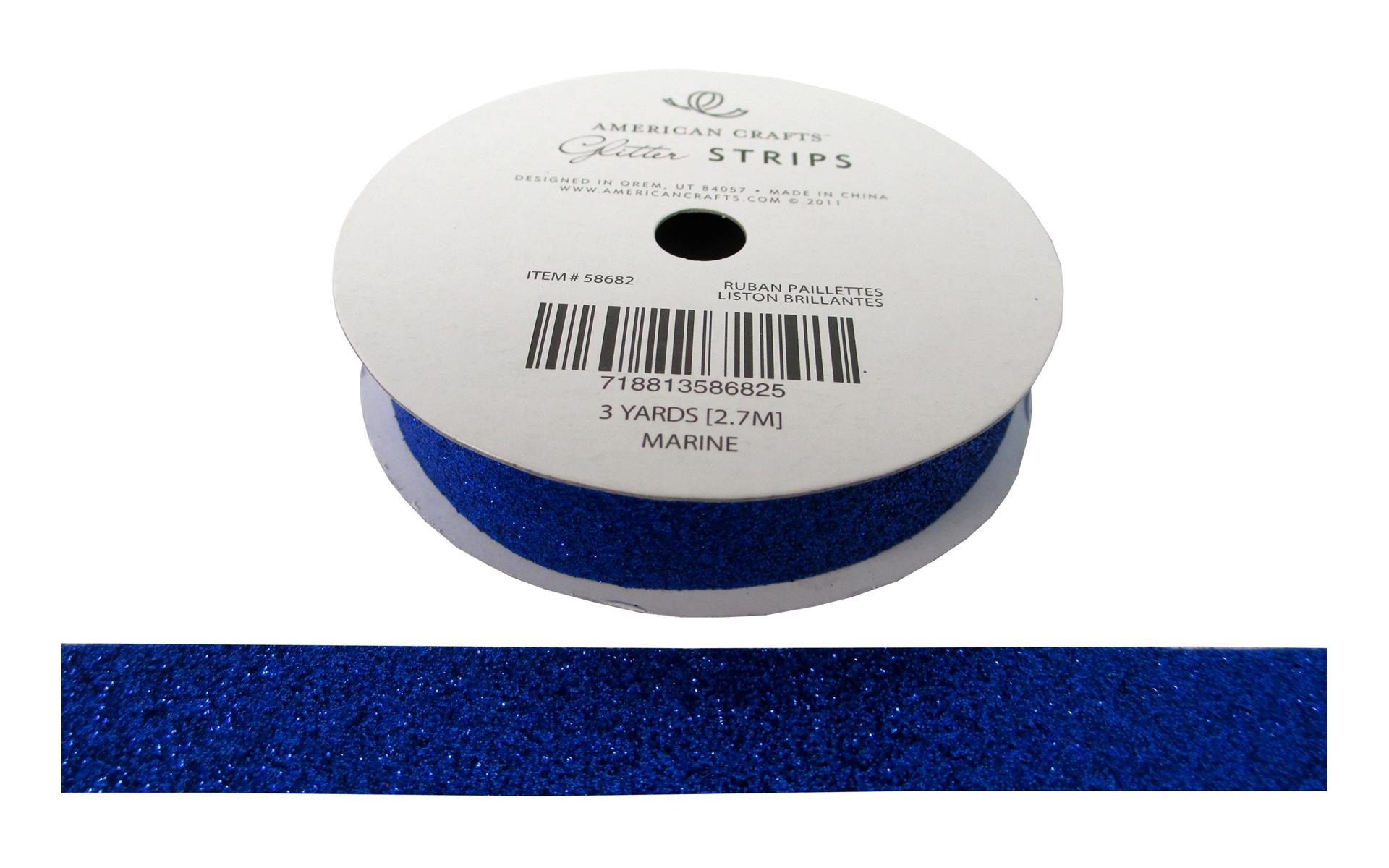 Amc Ribbon Glitter 5/8" 3Yd Solid Marine | Walmart Canada