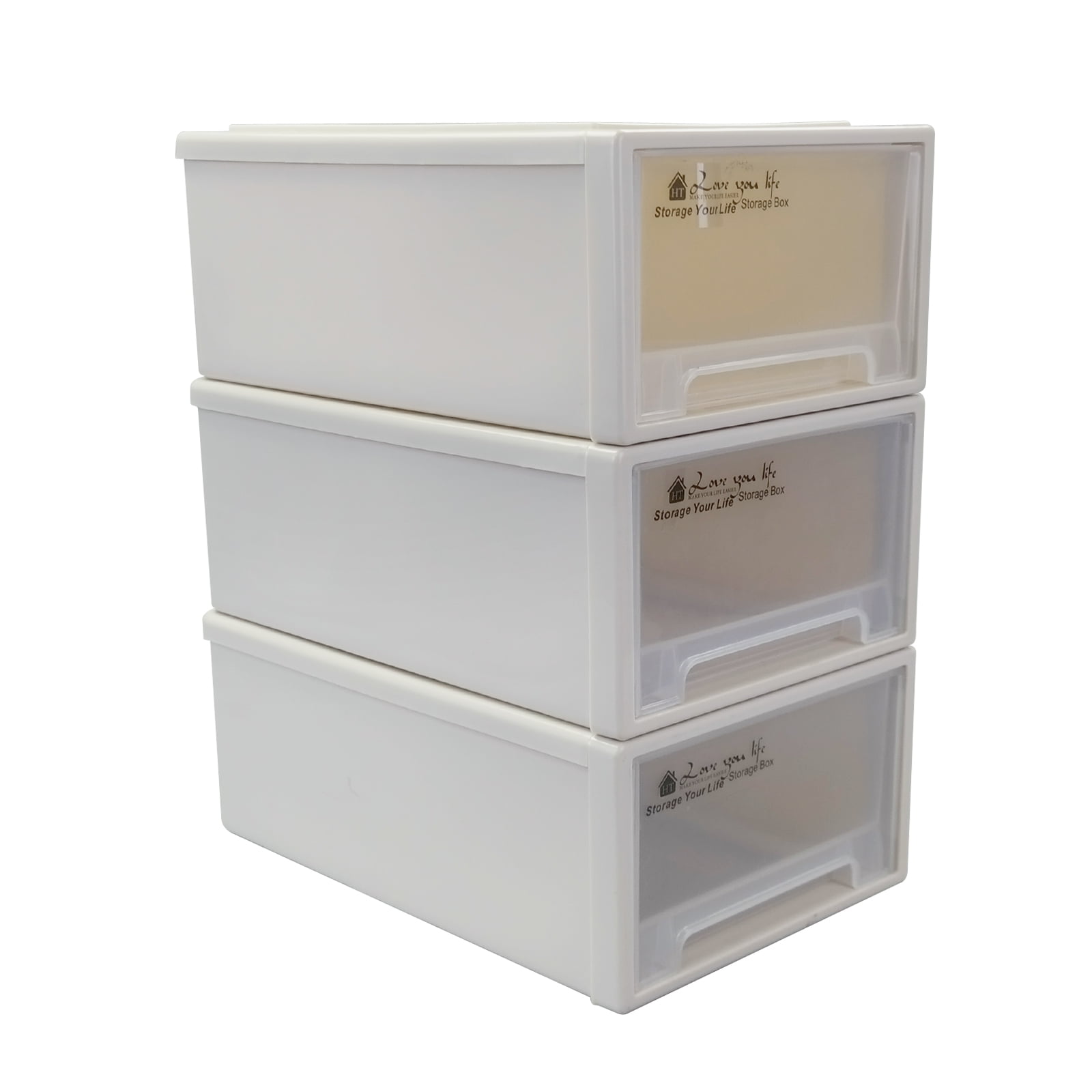 Jekiyo 3-pack Compact Stacking Drawer, 12 Quart - Walmart.com