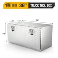 TUFFIOM 36 inch Aluminum Truck Toolbox, Dual Lock & Keys, Storage for ...