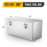TUFFIOM 36 inch Aluminum Truck Toolbox, Dual Lock & Keys, Storage for ...
