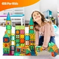 Magnetic Learning Building Blocks for Kids, 67 Pcs Clear 3D Magnetic ...