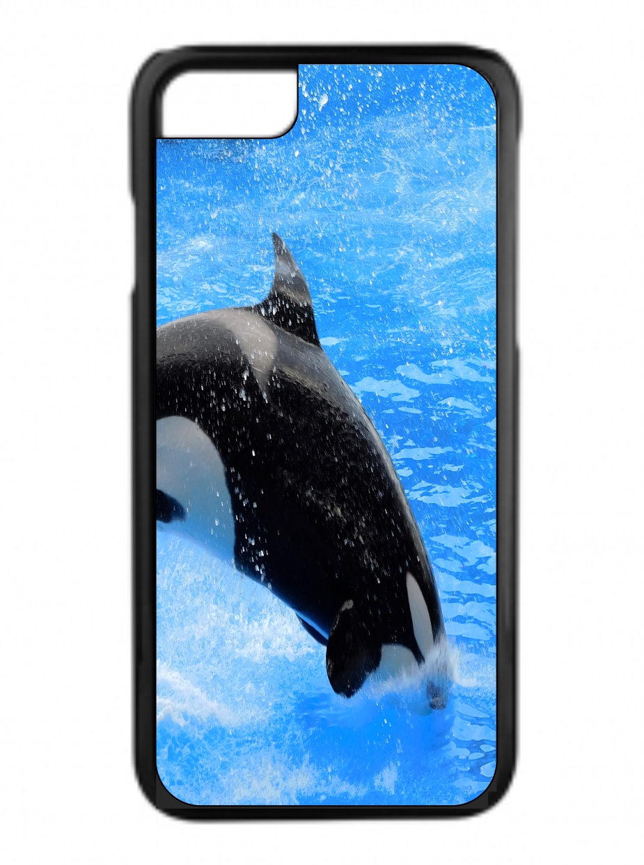 Orca Killer Whale in the Ocean Design Black Plastic Phone Case That Is ...