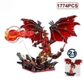 BrixVibe Fire Dragon with LED Building Set Compatible with Lego Animal ...