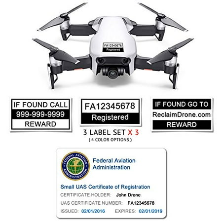 Mavic Air - FAA Drone Identification Bundle - Labels (3 Sets of 3 ...