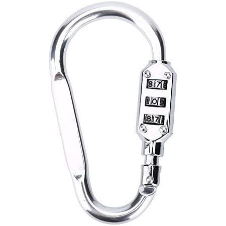 Carabiner Locking Aluminum Alloy Climbing Clip Safety Hook with 3 Digit ...