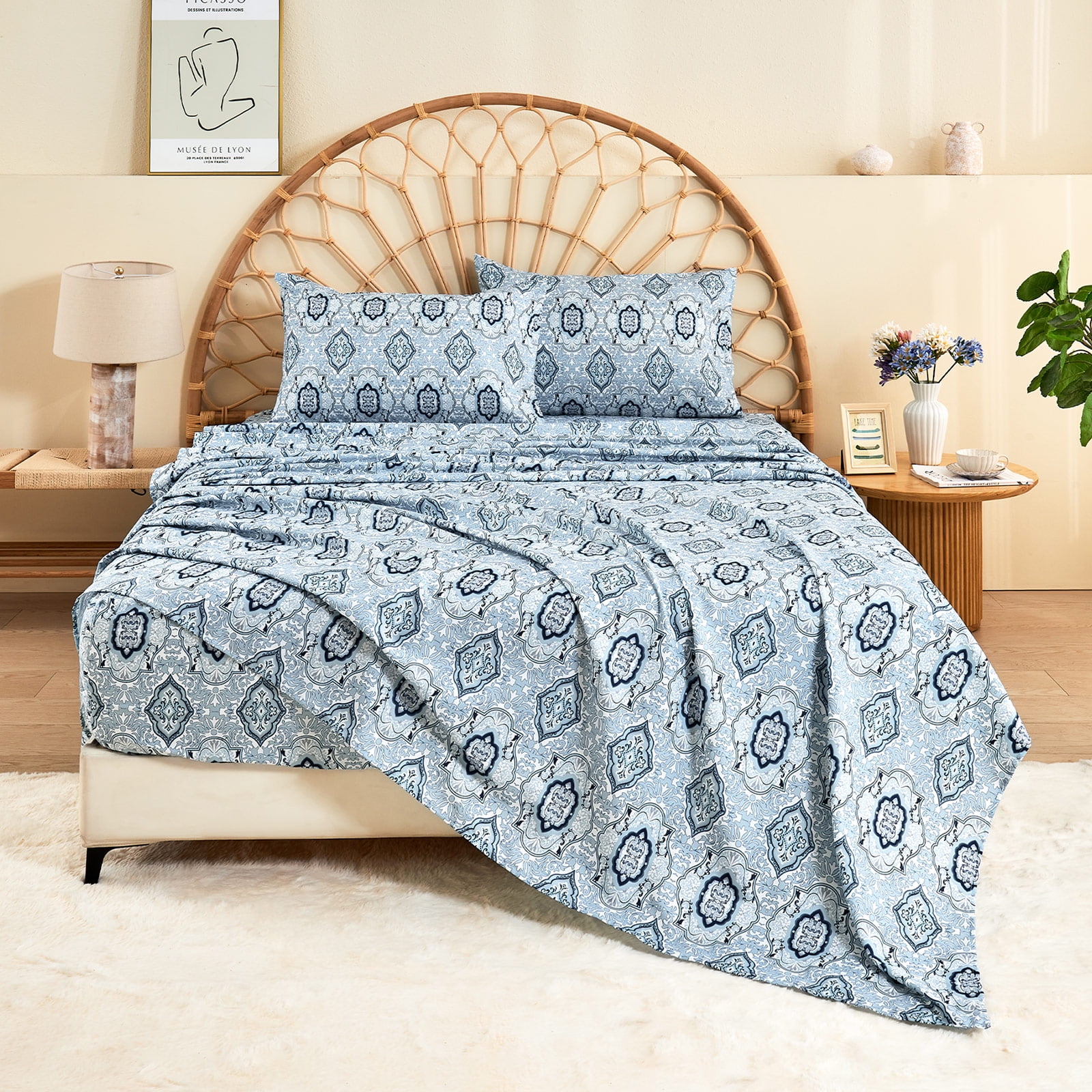 Click here for Hitime 4pc Deep Pocket Queen Sheet Set Fit 14  Bre... prices