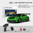 1:43 Scale Alloy 4WD RC Drift Car with Gyro, 2.4GHz Full Proportional ...
