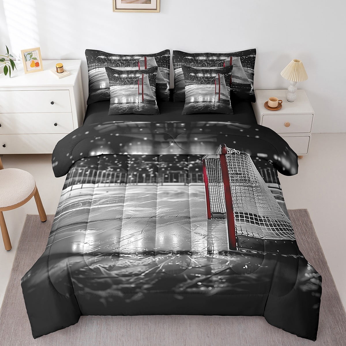 Click here for Erosebridal Ice Hockey Sports Bedding Sets Full Si... prices