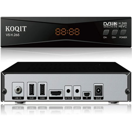 Koqit V5H H.265 Free To Air FTA Satellite Receiver DVB-S2 Satellite TV Receiver HEVC DVB S2 ...