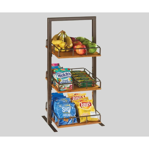 Cal-Mil Sierra 3-Tier Merchandiser - 12" x 12" x 31" - Wood and Metal ...